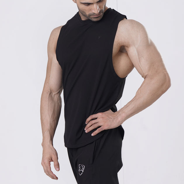 Tf-Black Premium Deep Cut Tanks