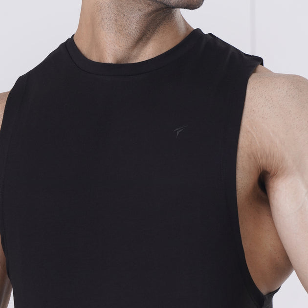 Tf-Black Premium Deep Cut Tanks